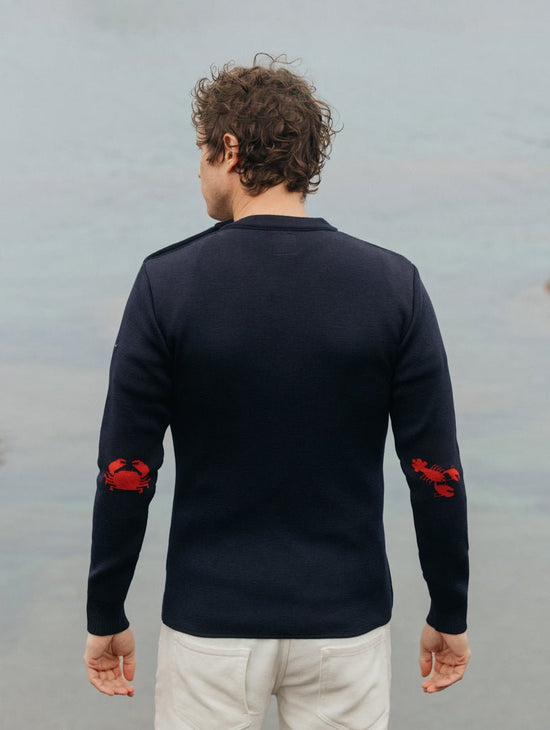Pull Marin Homme en Laine – Coudières Homard & Crabe | Baie des Caps x Augustin